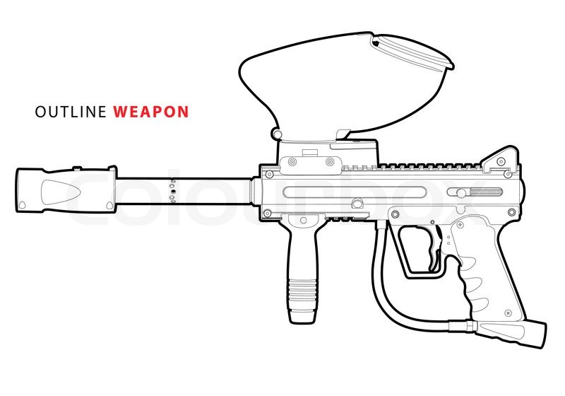 Paintball Gun Outline at Donald Peterson blog