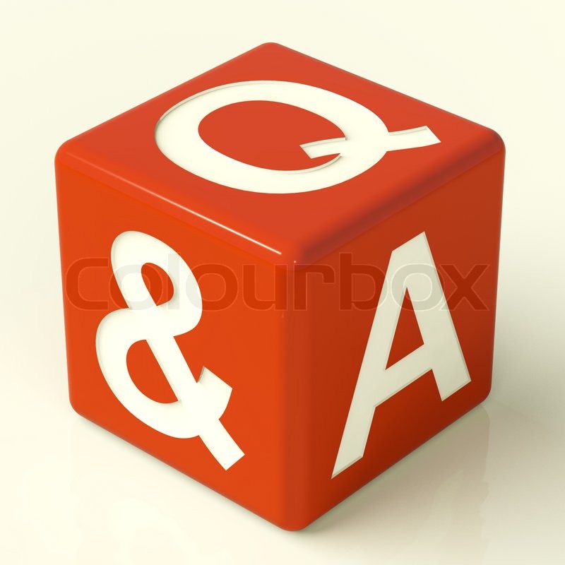 Question and Answer Dice As Symbol For ... | Stock image | Colourbox