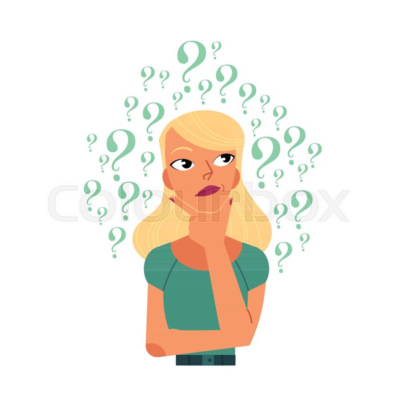 Dame, alvorlig, reflektere | Stock vektor | Colourbox