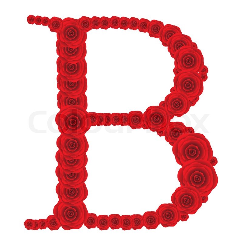 ABC from red roses, Beautiful vector ... | Stock vector | Colourbox