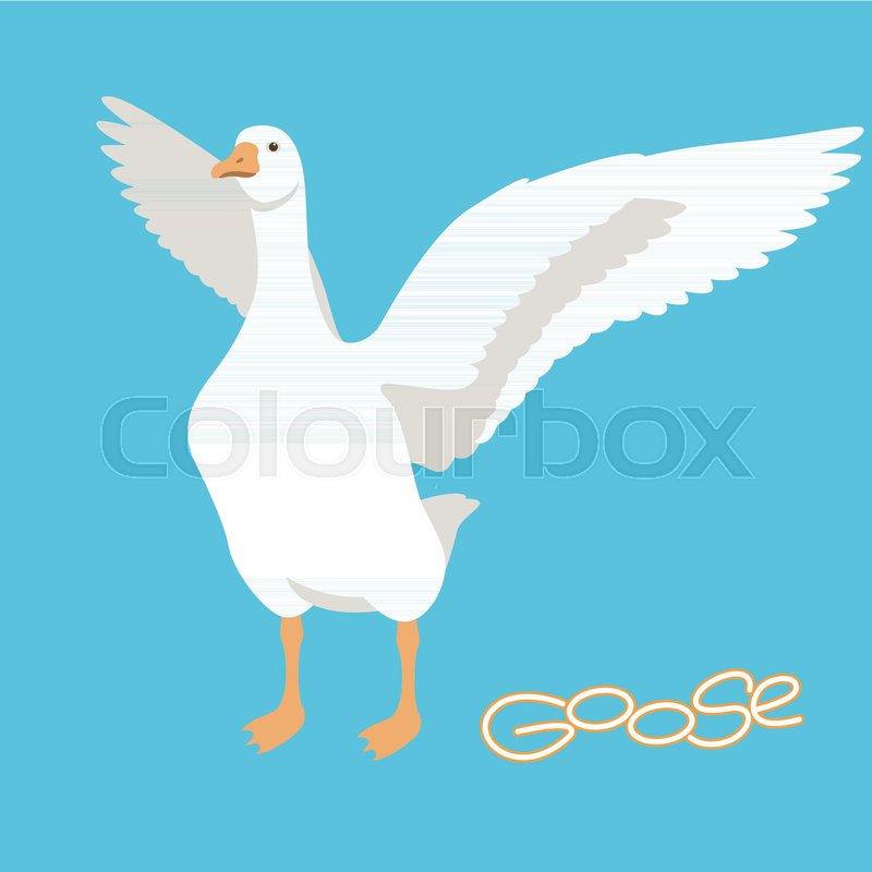 white goose vector illustration flat ... | Stock vector | Colourbox