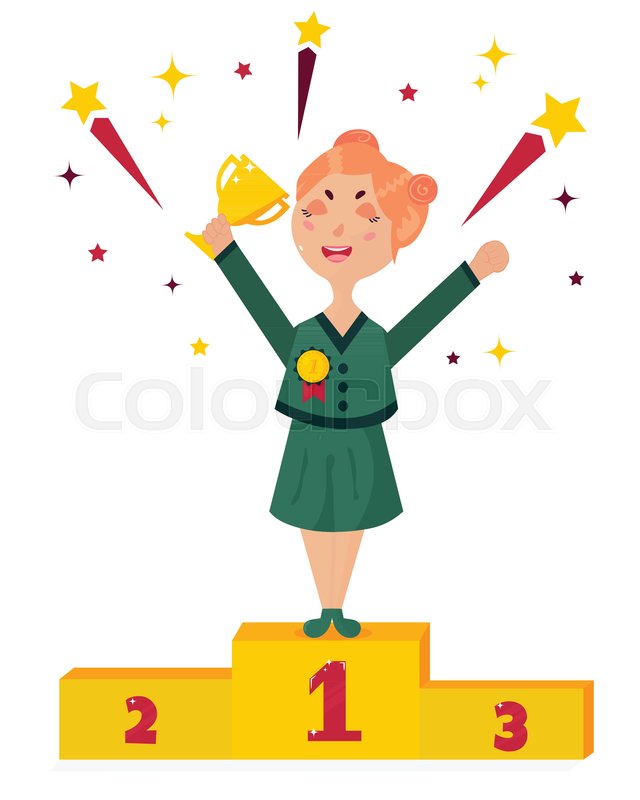 Cartoon Female Victory