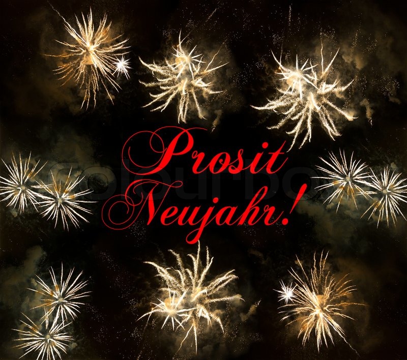 Prosit Neujahr! card concept in german. ... | Stock image | Colourbox