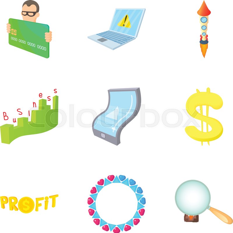 Money trade icons set. Cartoon set of ... | Stock vector | Colourbox