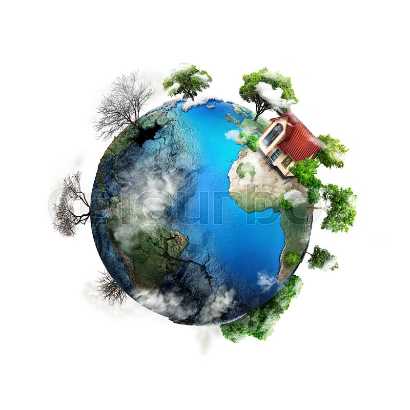 Eco-concept. The sphere of the earth ... | Stock image | Colourbox