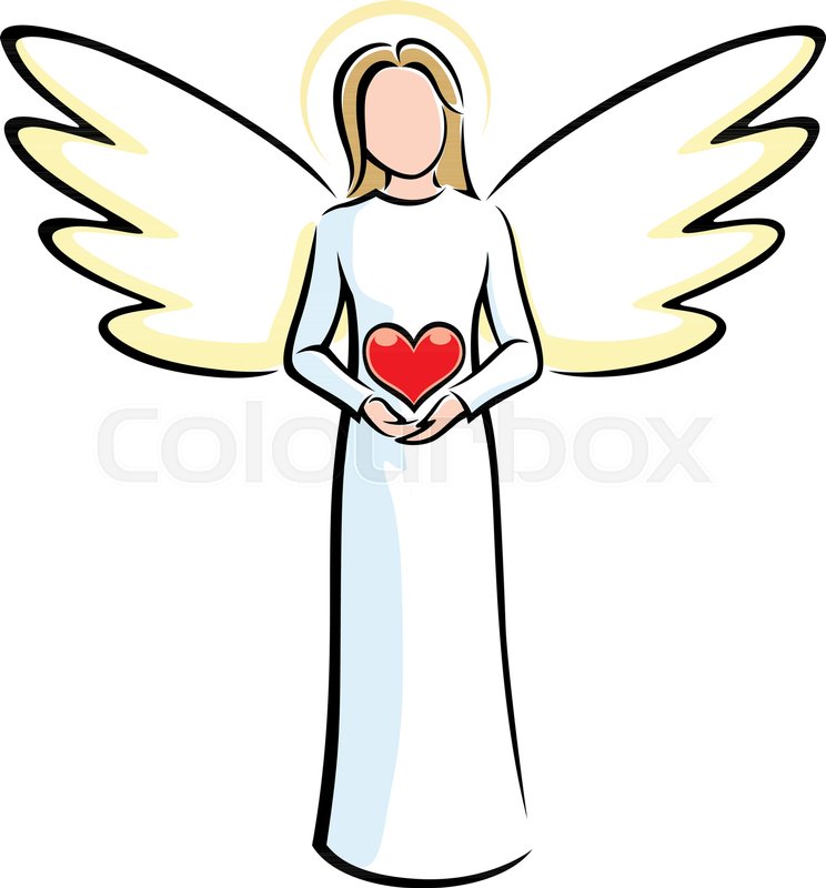 Engel, vektor, weiblich | Vektorgrafik | Colourbox