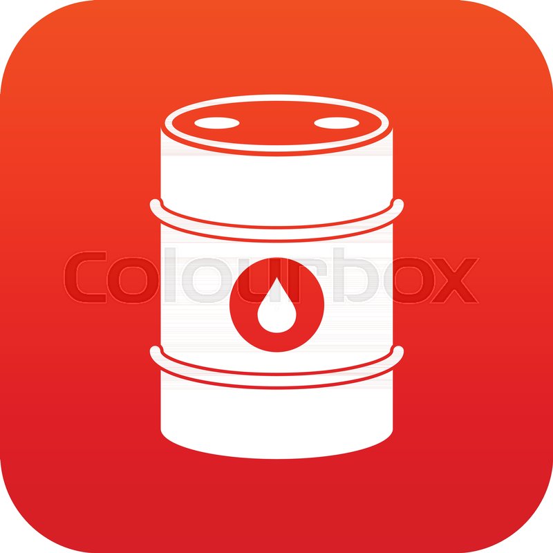 Metal oil barrel icon digital red for ... | Stock vector | Colourbox
