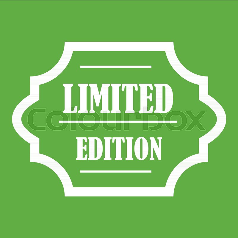 Limited edition icon white isolated on ... | Stock vector | Colourbox