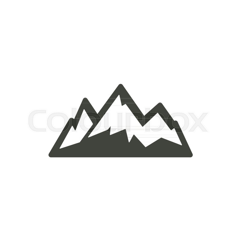 Mountain icon symbol. Silhouette ... | Stock vector | Colourbox