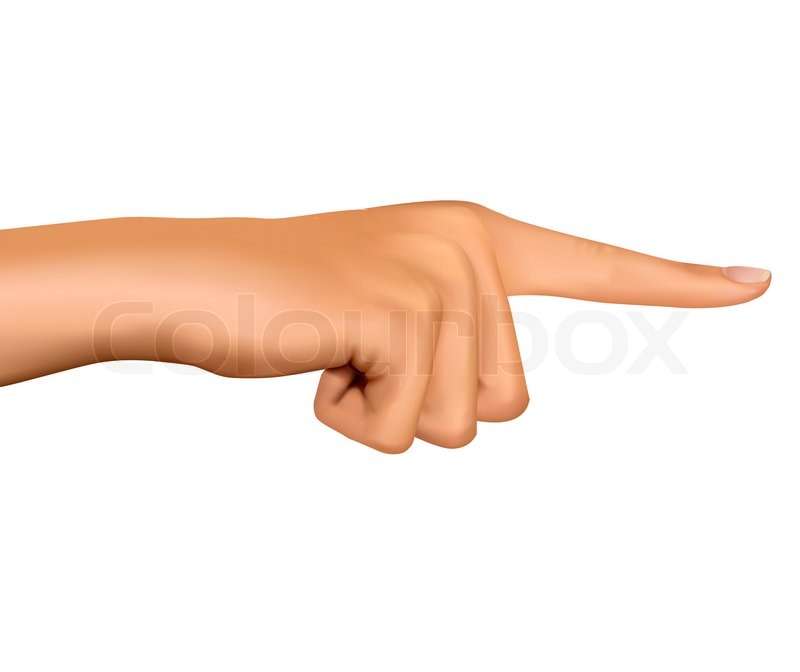 Hand with pointing finger | Stock image | Colourbox