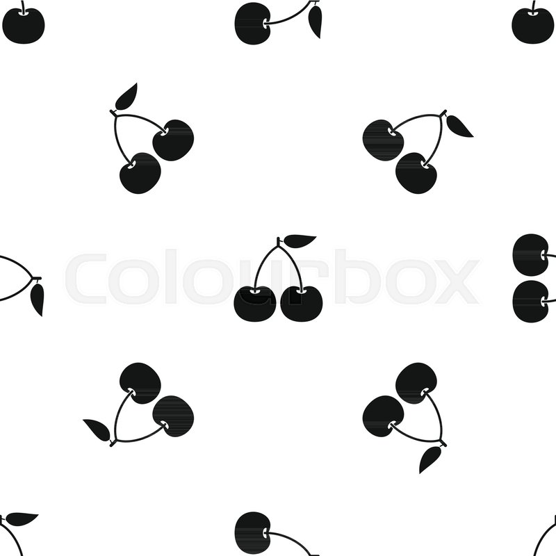 Cherry pattern repeat seamless in ... | Stock vector | Colourbox