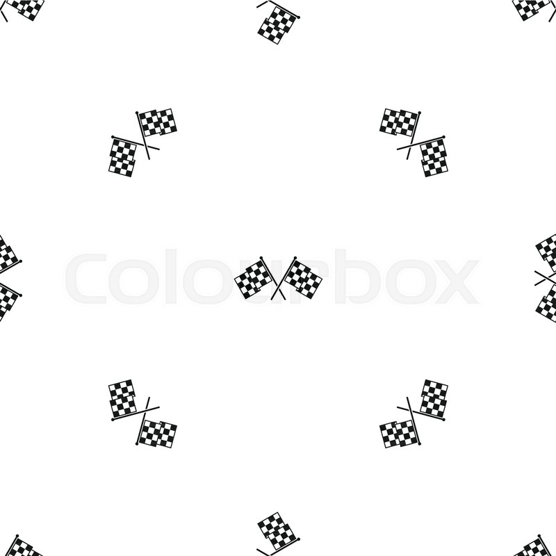 Checkered racing flags pattern repeat ... | Stock vector | Colourbox