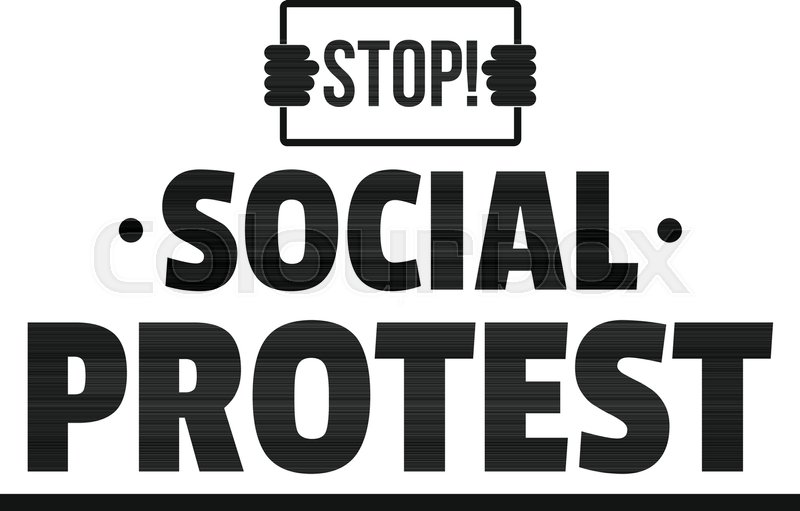 Social protest logo. Simple ... | Stock vector | Colourbox