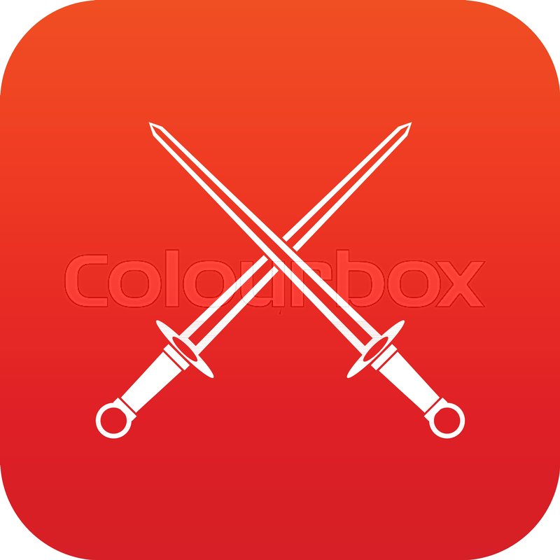 Icon digital red for any design ... | Stock vector | Colourbox