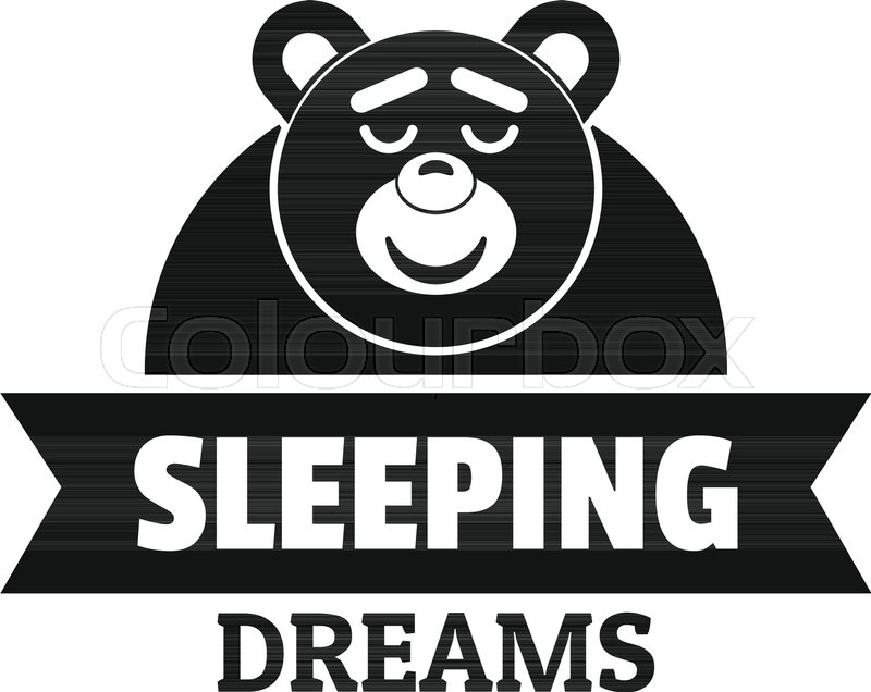 Sleeping dream logo. Simple ... | Stock vector | Colourbox