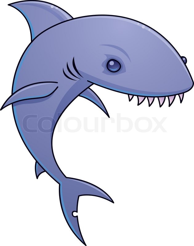 Sharky Cartoon Shark | Stock vector | Colourbox