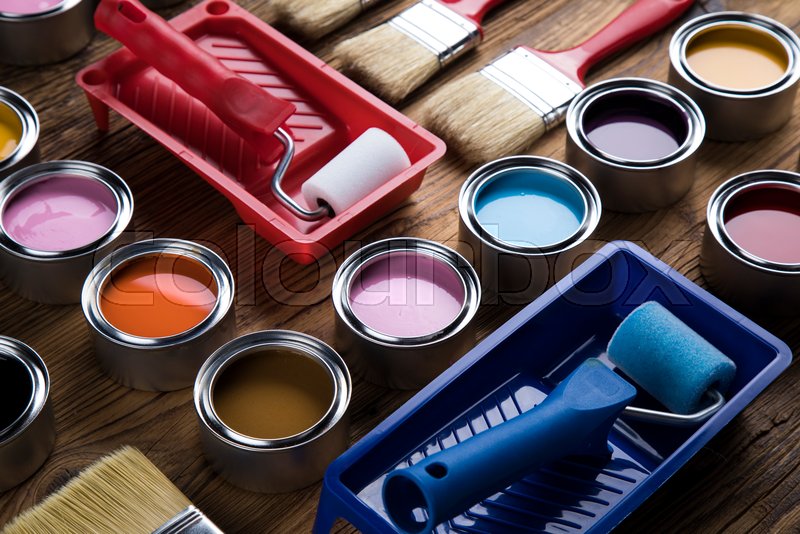 Painting tools and accessories for home ... | Stock image | Colourbox