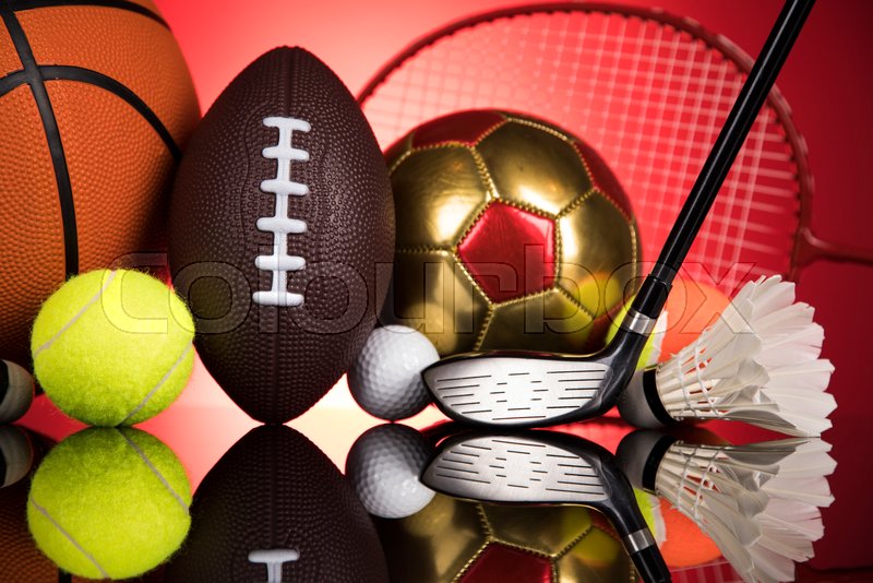 Group of sports equipment | Stock image | Colourbox
