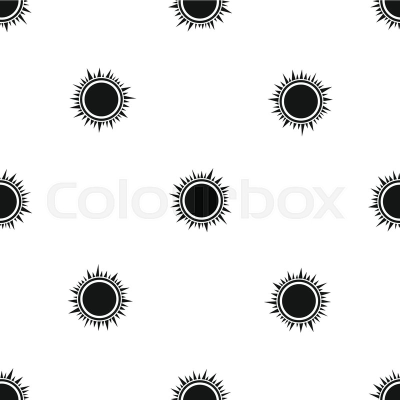 Sun pattern repeat seamless in black ... | Stock vector | Colourbox