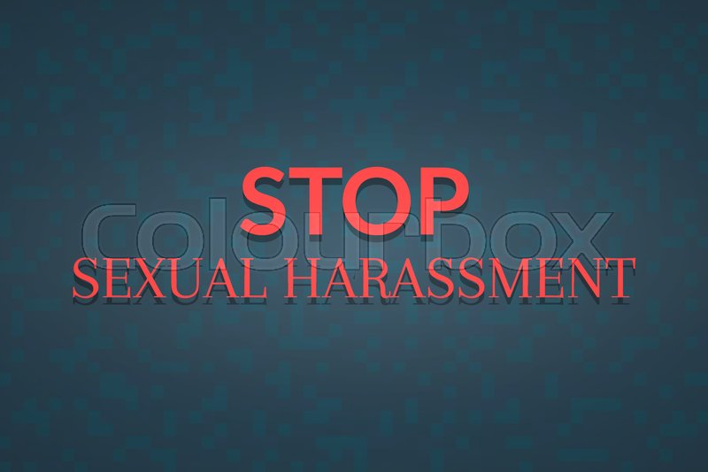 Stop sexual harassment background ... | Stock vector | Colourbox