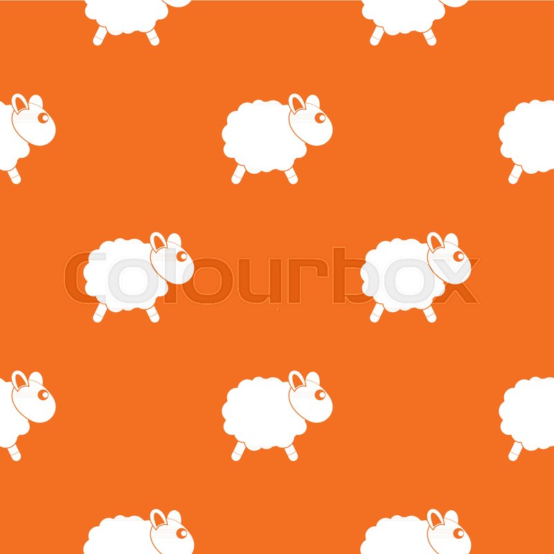Sheep pattern repeat seamless in ... | Stock vector | Colourbox