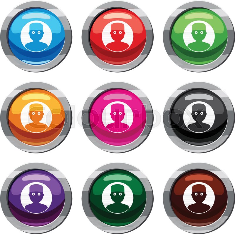 Man in the dark set icon isolated on ... | Stock vector | Colourbox