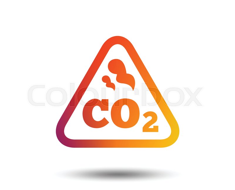 CO2 carbon dioxide formula sign icon. ... | Stock vector | Colourbox