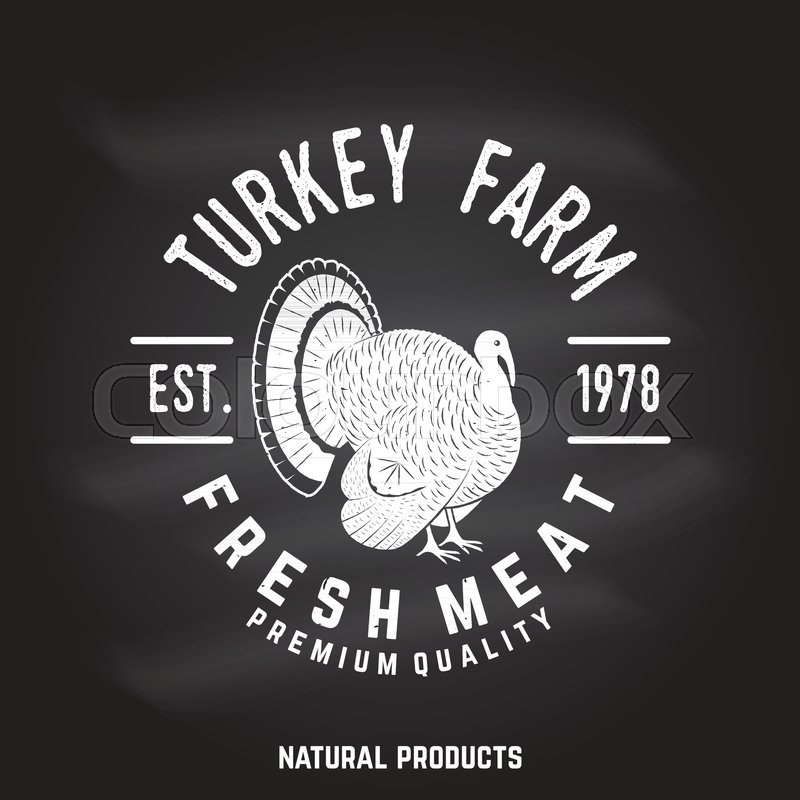 Turkey Farm Badge or Label on the ... | Stock vector | Colourbox