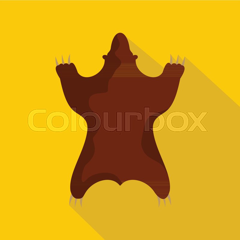 Bear skin icon. Flat illustration of ... | Stock vector | Colourbox