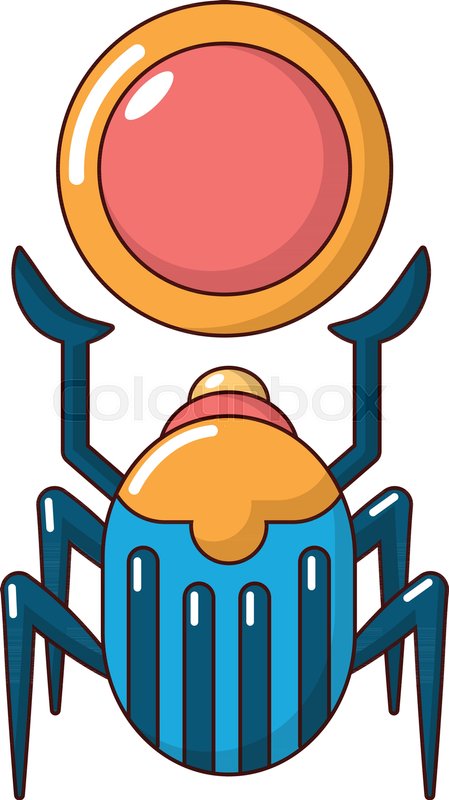 Scarab icon. Cartoon illustration of ... | Stock vector | Colourbox