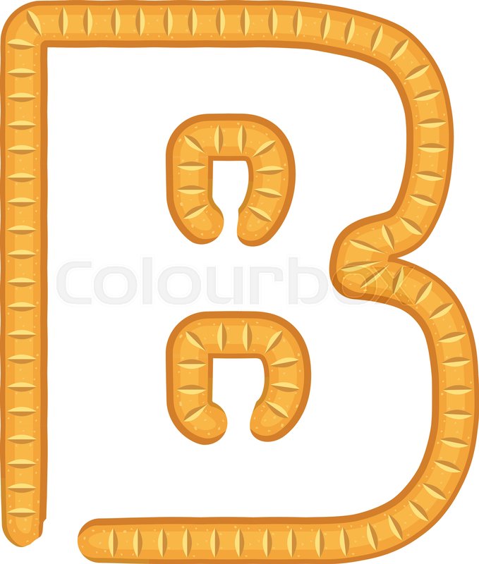 Letter b bread icon. Cartoon ... | Stock vector | Colourbox