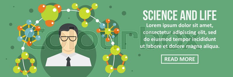Science and life banner horizontal ... | Stock vector | Colourbox
