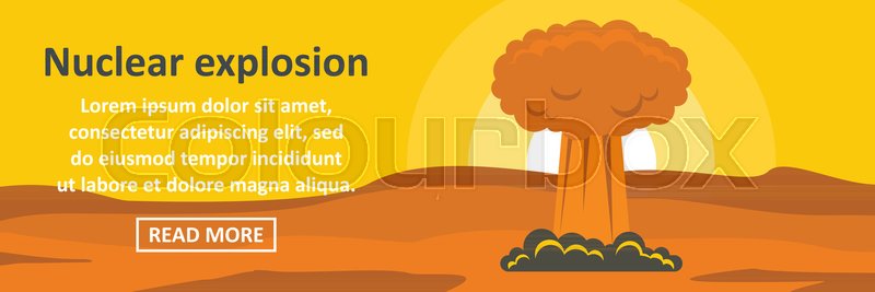 Nuclear explosion banner horizontal ... | Stock vector | Colourbox
