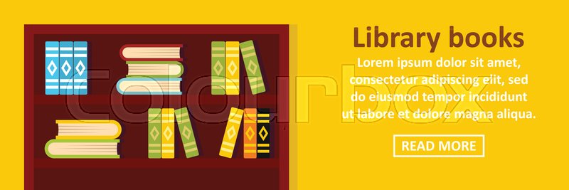 Library books banner horizontal ... | Stock vector | Colourbox