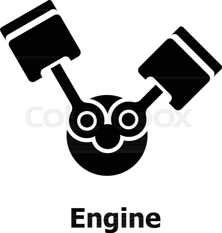 Engine icon. Simple illustration of ... | Stock vector | Colourbox