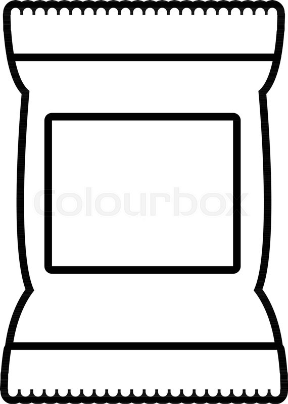 Food snack pillow bag icon. Outline ... | Stock vector | Colourbox