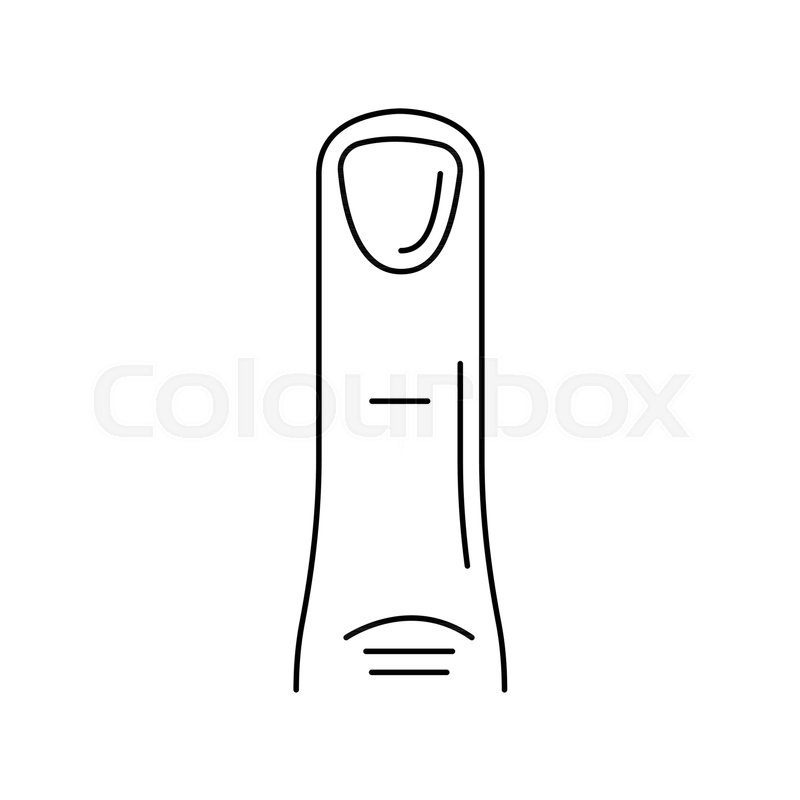 Hand finger icon. Outline hand finger ... | Stock vector | Colourbox