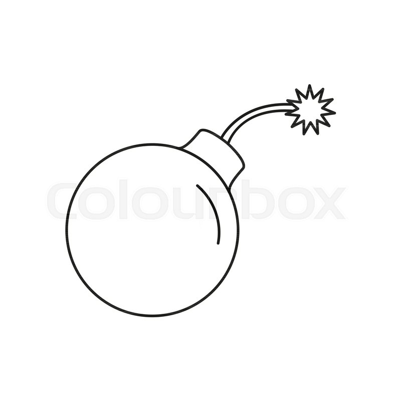 Bomb icon. Outline bomb vector icon ... | Stock vector | Colourbox