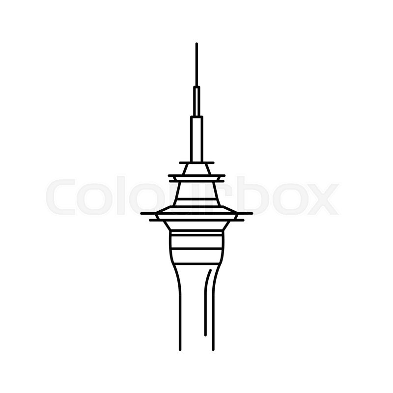 Tower icon. Outline tower vector icon ... | Stock vector | Colourbox