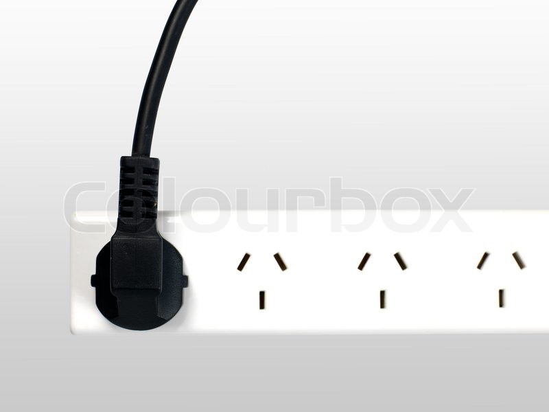 A power cord used conceptually on a ... | Stock image | Colourbox