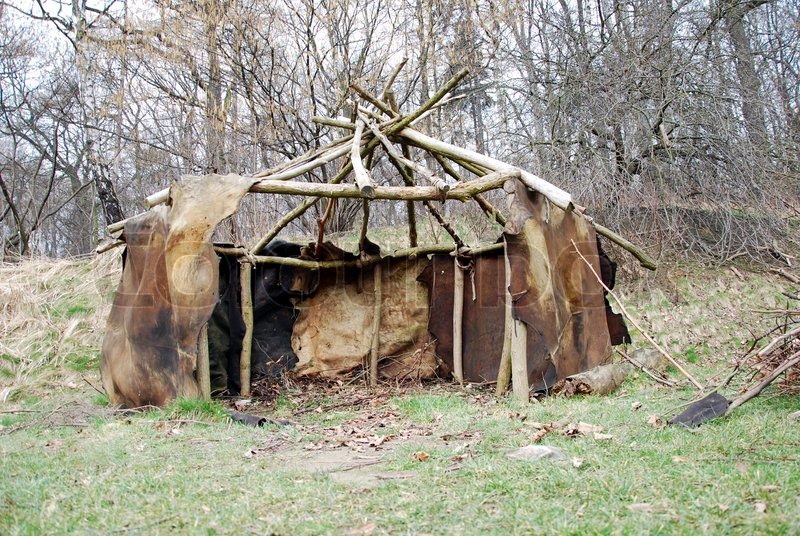 Primeval prehistoric primordial shack ... | Stock image | Colourbox