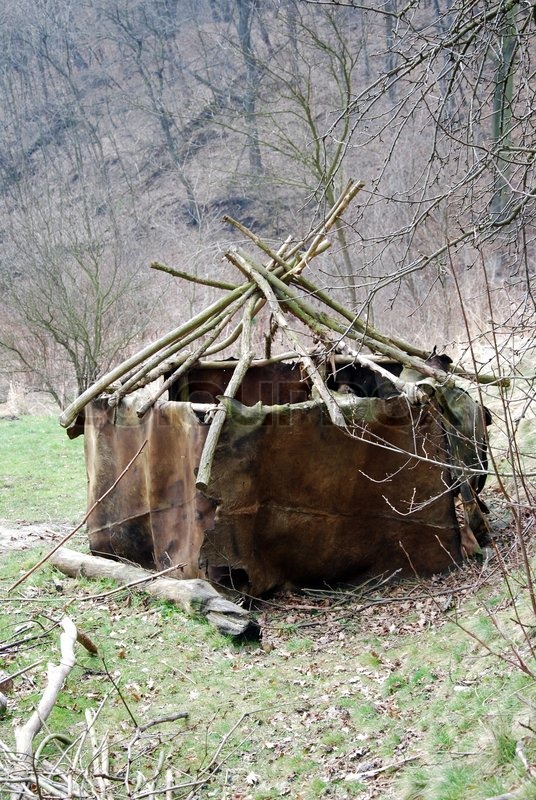 Primeval prehistoric primordial shack ... | Stock image | Colourbox