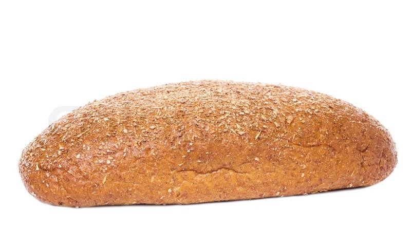 Loaf of whole rye bread isolated on ... | Stock image | Colourbox