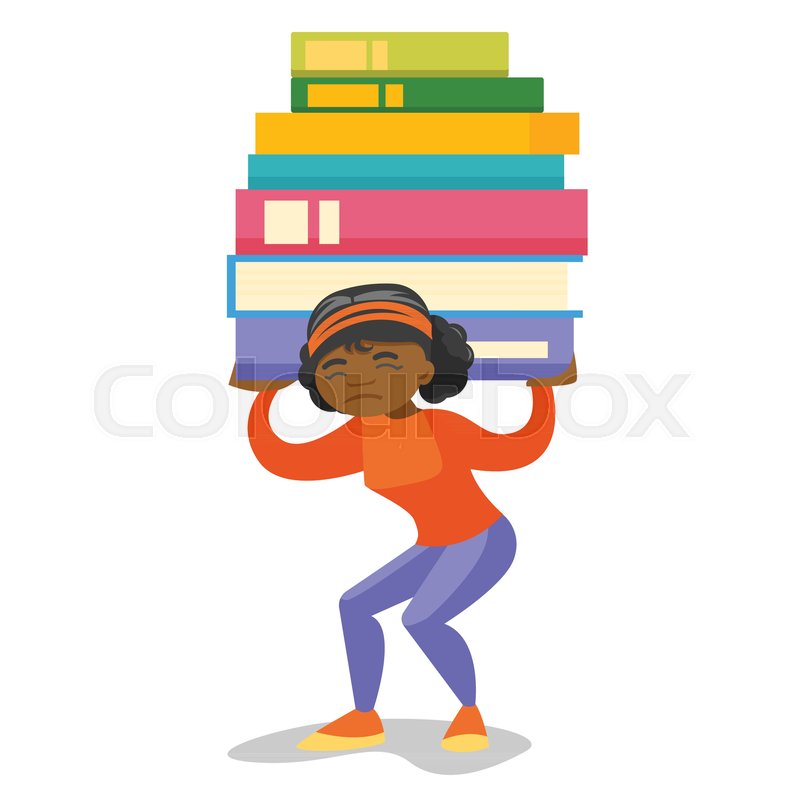 Female Carrying Books