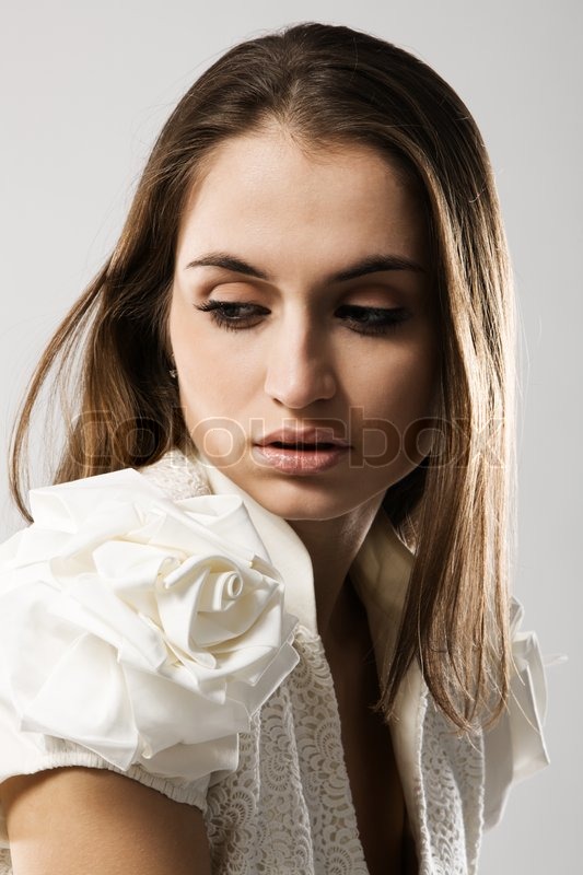 Fashion model in stylish dress, studio ... | Stock Photo | Colourbox