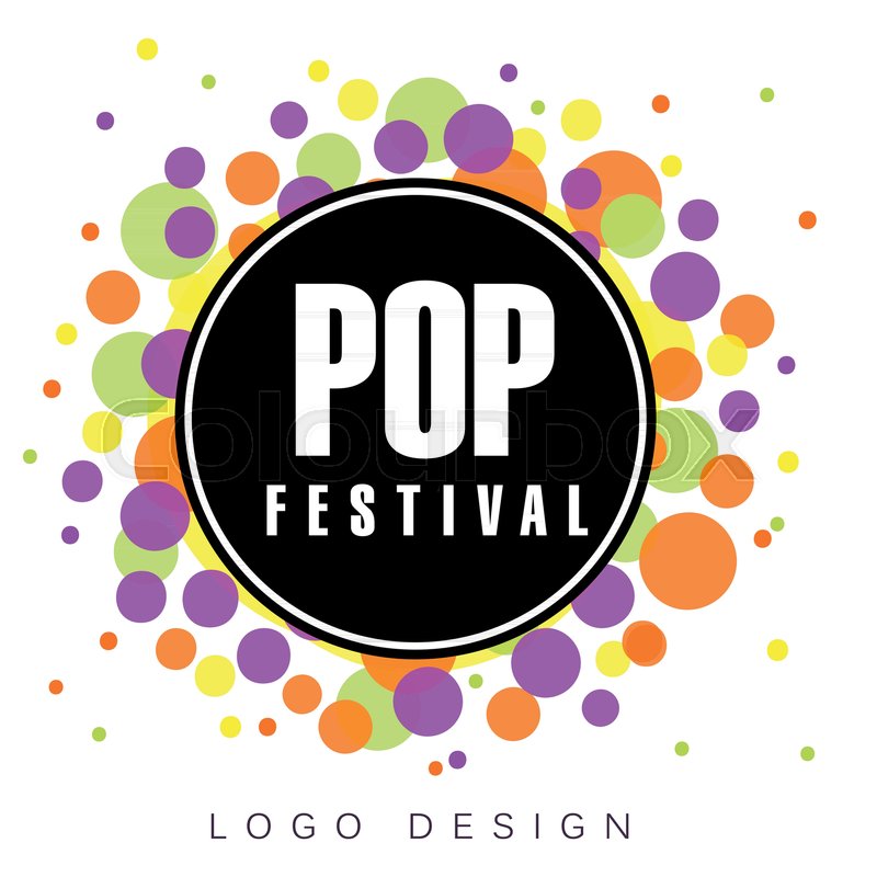 Pop festival logo, creative banner, ... | Stock vector | Colourbox