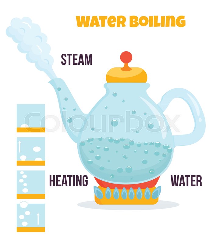 Illustration of process of water ... | Stock vector | Colourbox