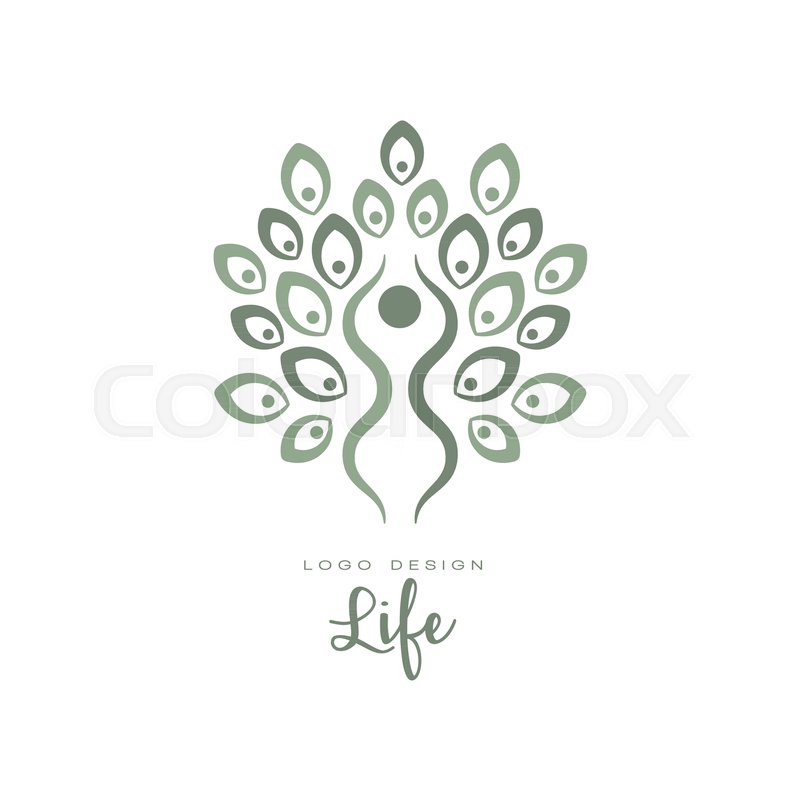 Original life logo template with ... | Stock vector | Colourbox