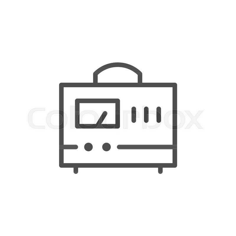 Measuring device line icon isolated on ... | Stock vector | Colourbox