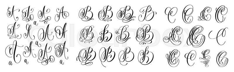 Fancy Calligraphy Letter B
